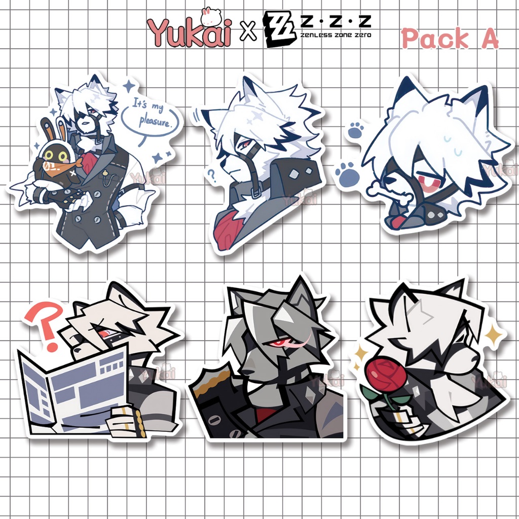 Jual Stiker Lycaon Zenless Zone Zero (ZZZ) Premium - Sticker Pack Anime ...