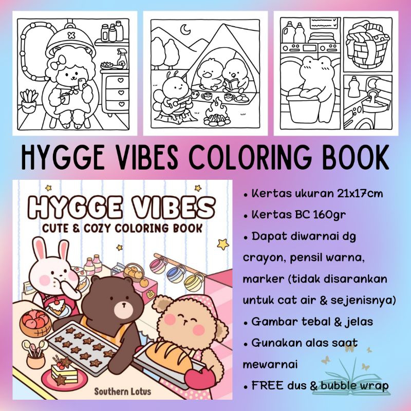 Jual HYGEE VIBES CITE & COZY COLORING BOOK | BUKU MENWARNAI ANAK ...