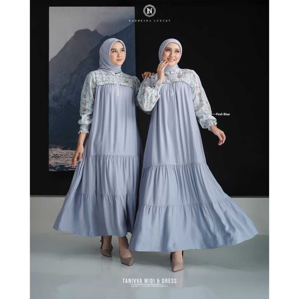 Jual GAMIS SERIES TERBARU // TANIVVA SERIES NADHEERA LUXURY TERBARU // DRESS SERIES // NADHEERA ...