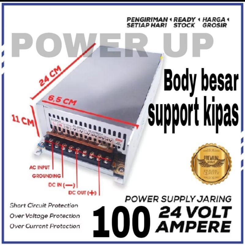 Jual PROMO PSU 24V 100A BODY BESAR POWER SUPPLY ADAPTOR PSU SWITCHING ...