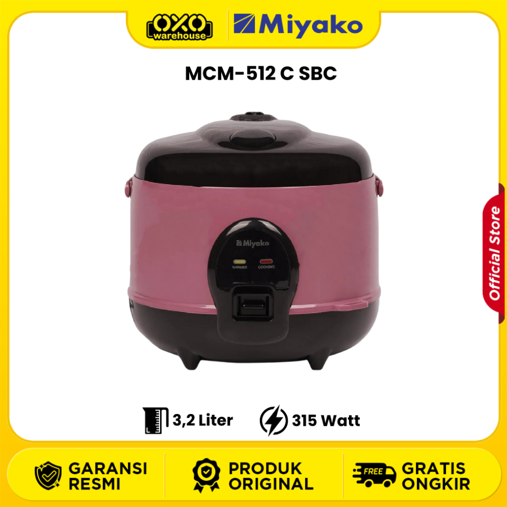 Jual Miyako Rice Cooker MCM-512 C SBC Mejikom Penanak Nasi Anti Lengket ...