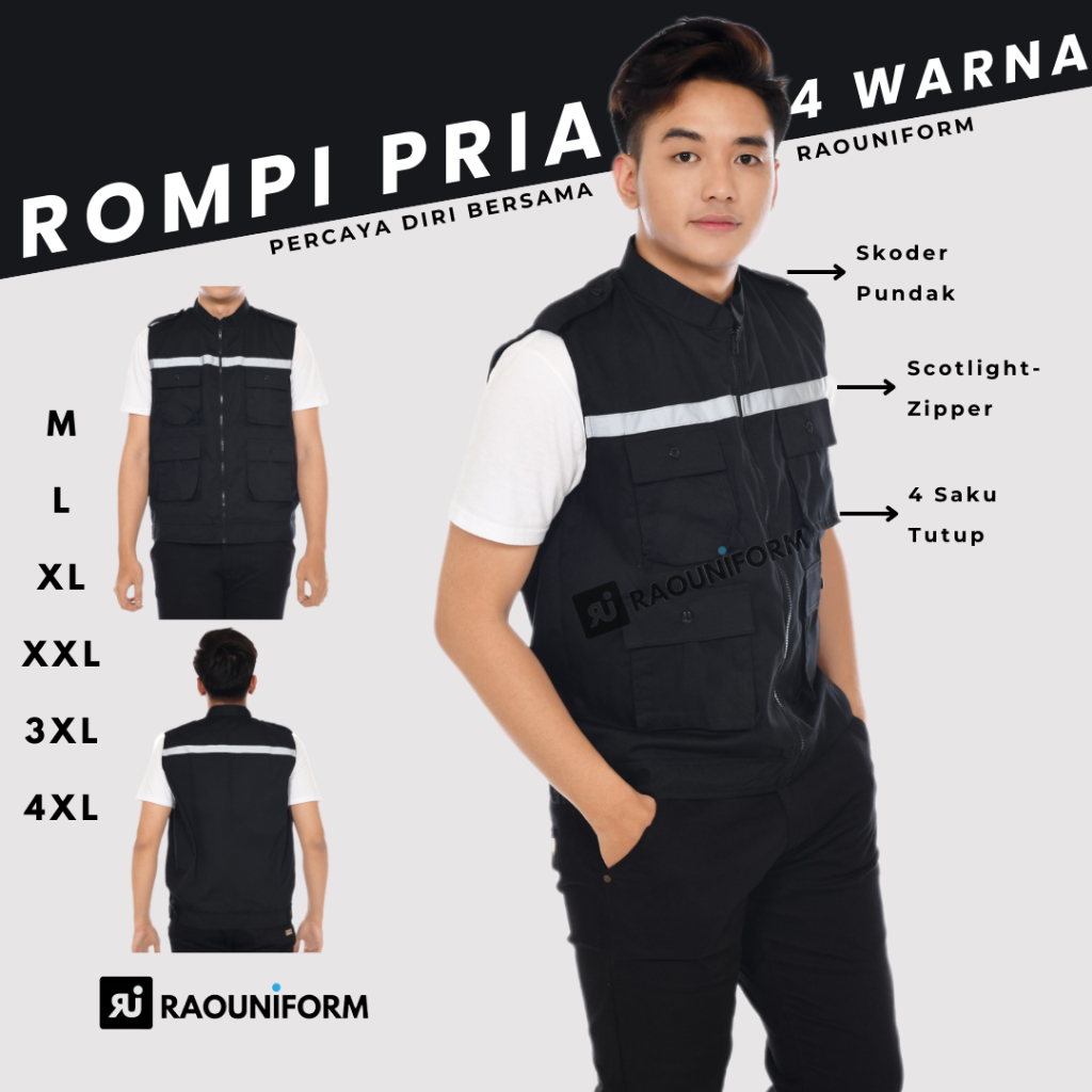 Jual Rompi lapangan/Rompi petugas proyek/Rompi parkir/Rompi ojek online ...