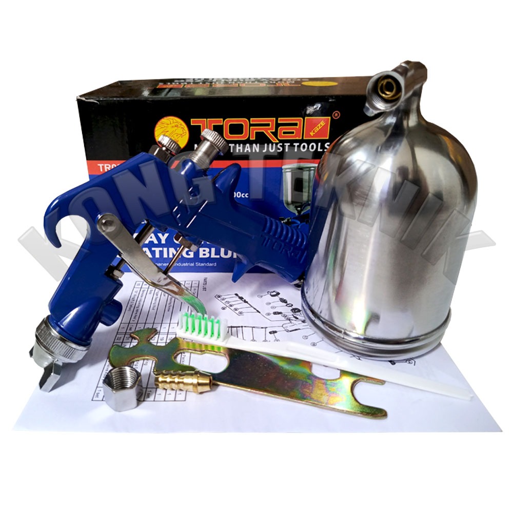 Jual TORA Spray Gun F75G - Alat Semprot Cat Tabung Atas 400 cc nozle 1 ...