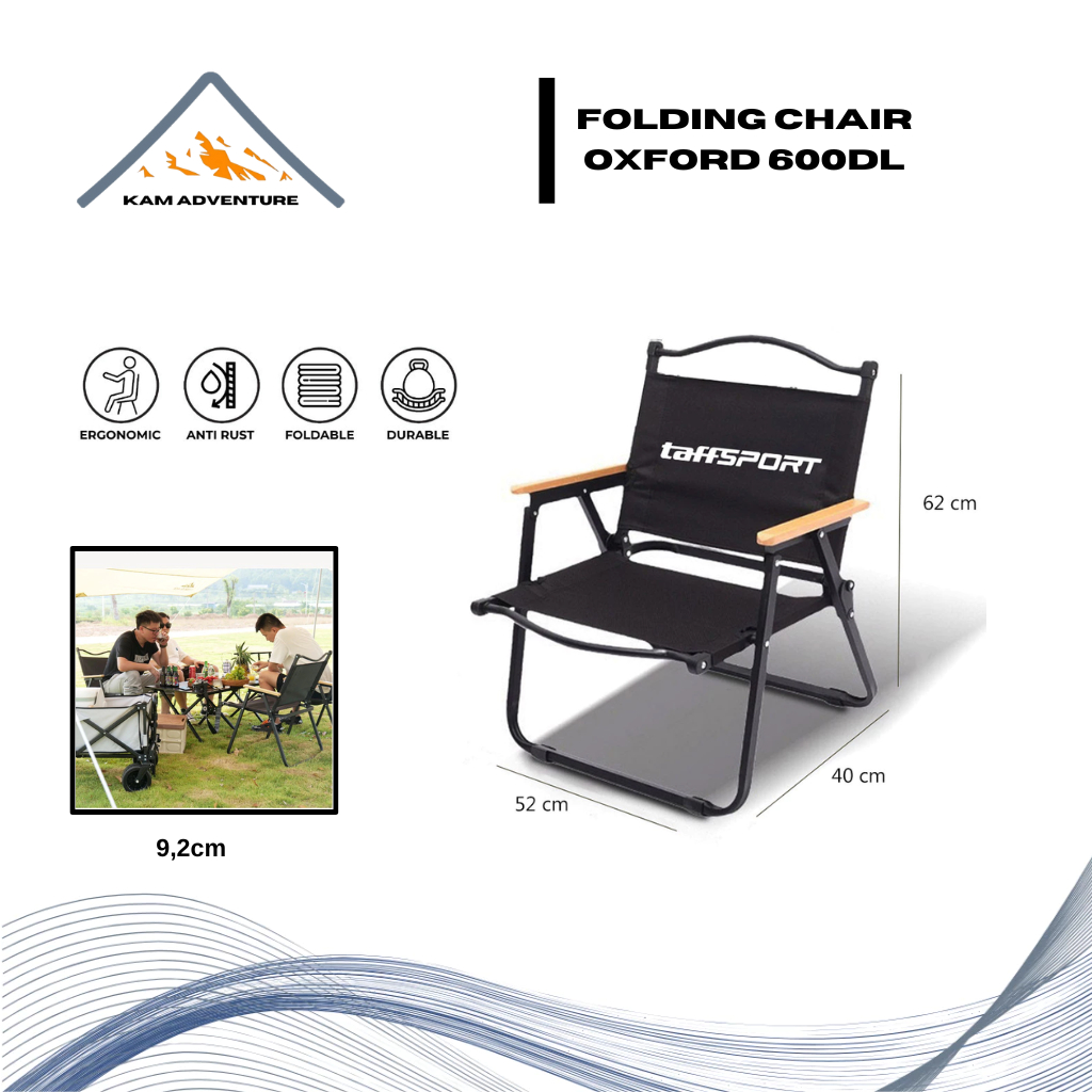 Jual Kursi lipat camping piknik Portable foldable Oxford 600D L - kursi lipat camping - kursi ...