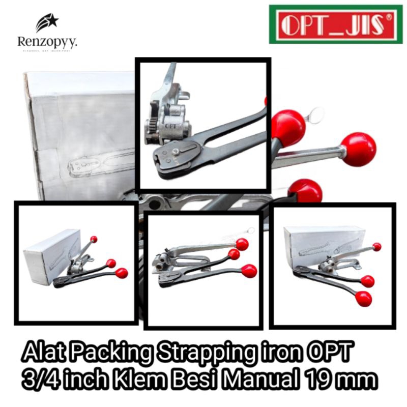 Jual Alat Packing Strapping iron OPT 3/4 inch Klem Besi Manual 19 mm ...