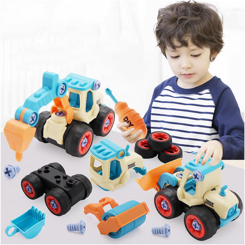 Jual Mainan mobil ekskavator rakitan untuk anak-anak, dapat dibongkar ...