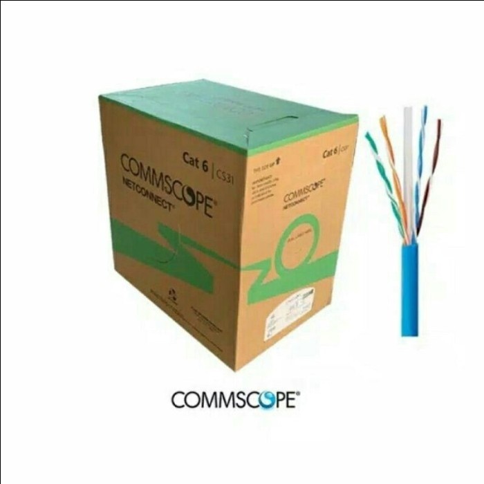 Jual Commscope Cat6 UTP Cable | Kabel 1 Roll 305 meter (Blue) | Shopee ...