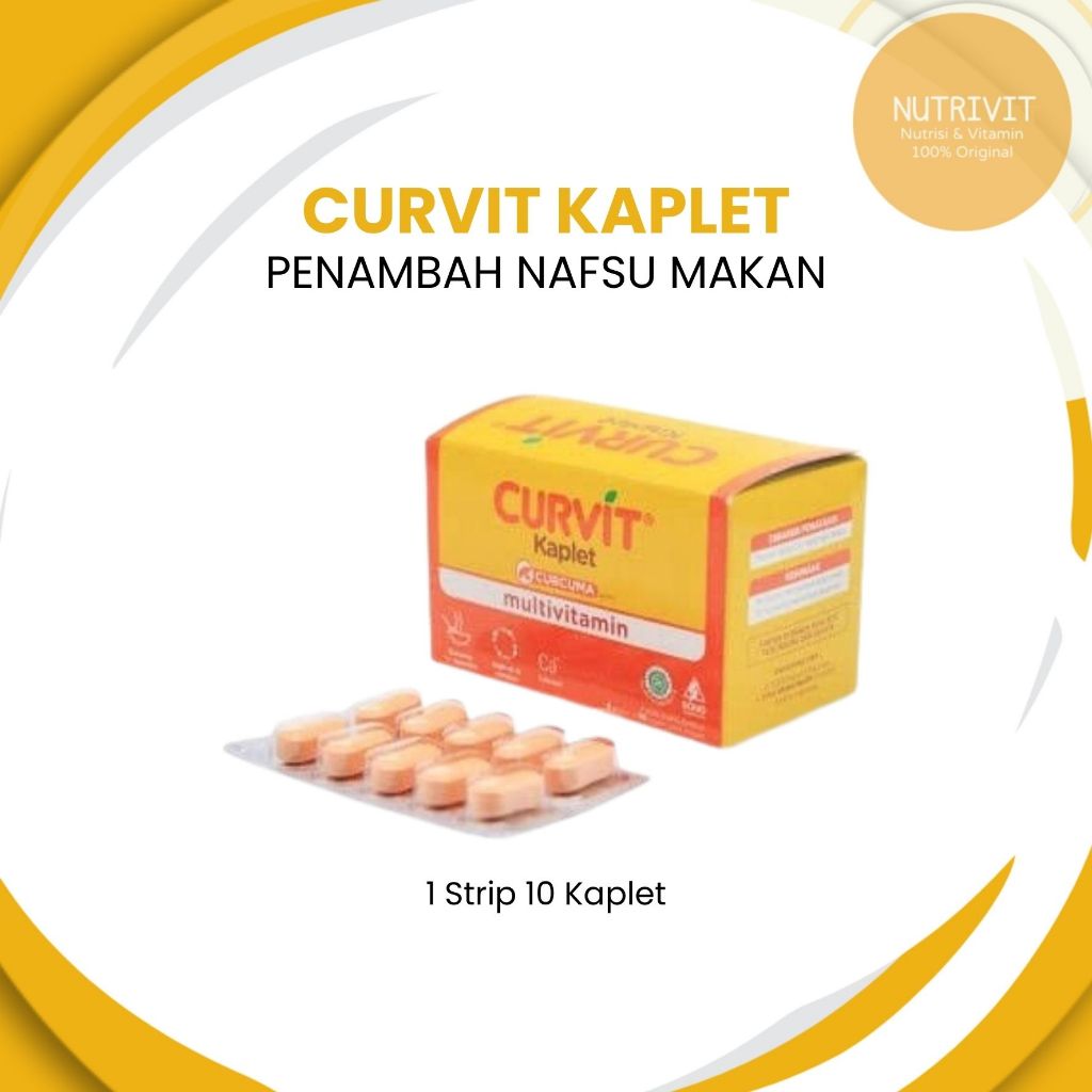 Jual CURVIT Tablet 1 Strip 10's - Suplemen kesehatan dan nafsu makan ...