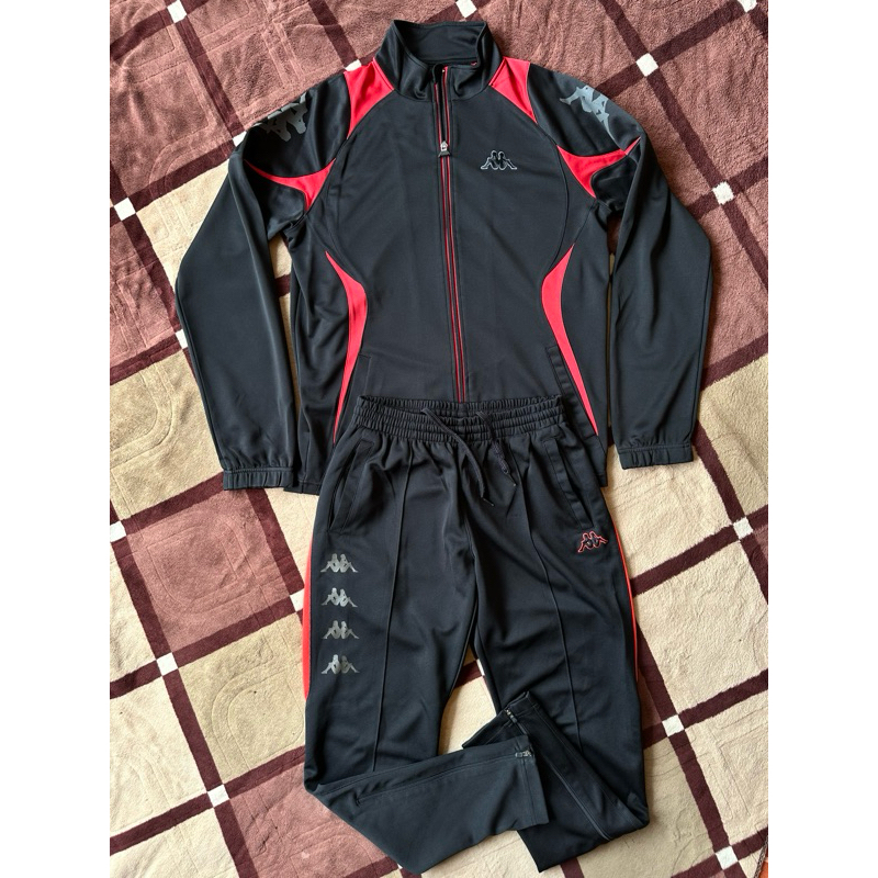 Jual KAPPA 1 Stell - Tracksuit (Black & Red) | Shopee Indonesia