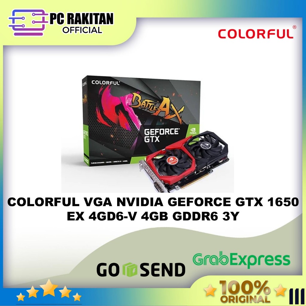Jual COLORFUL VGA NVIDIA GEFORCE GTX 1650 EX 4GD6-V 4GB GDDR6 | Shopee ...