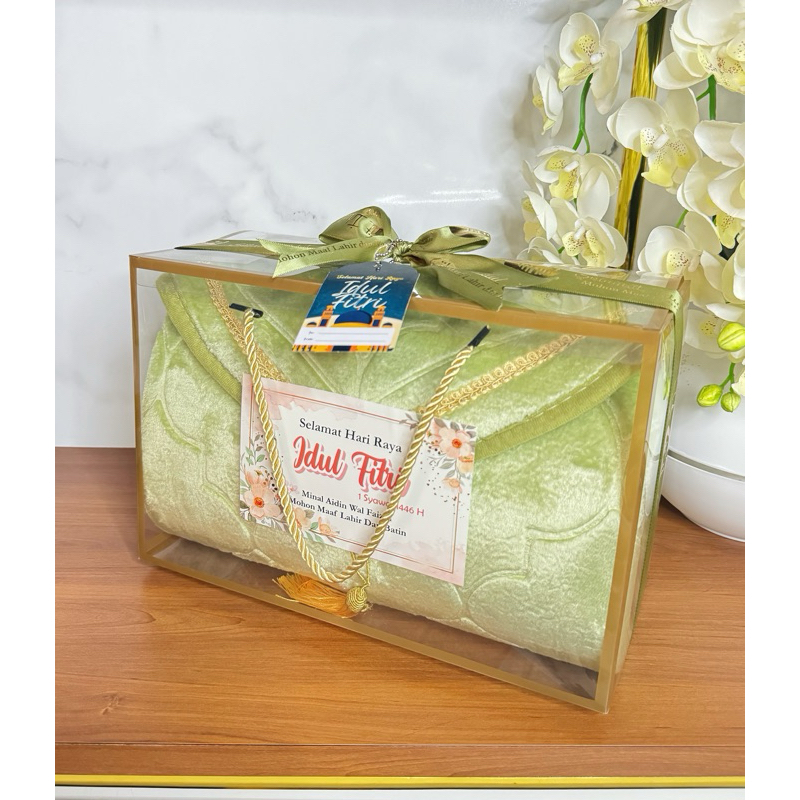 Jual Hampers Sajadah Premium IDUL FITRI / Hampers Box sajadah Premium ...