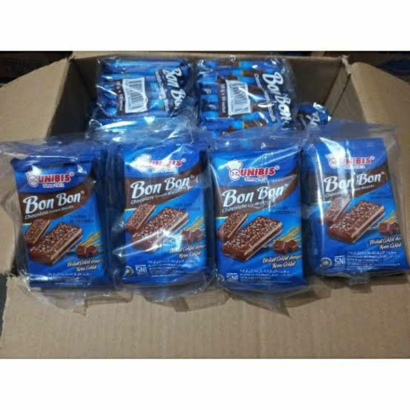 Jual Unibis Bon Bon Biskuit Coklat 1 Renceng isi 10 Bungkus @25gr ...