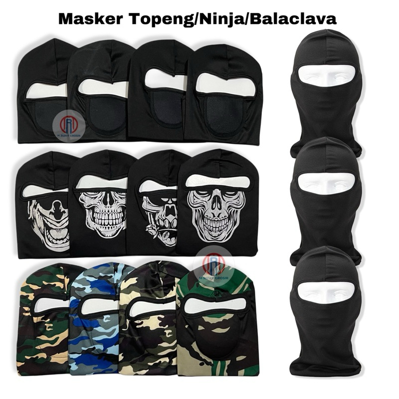 Jual Masker Ninja Hitam Polos Busa/Masker Topeng Army/Masker Balaclava ...