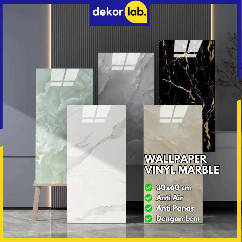 Jual Wallpaper Dinding Vinyl Marble Marmer 30x60 cm | Shopee Indonesia