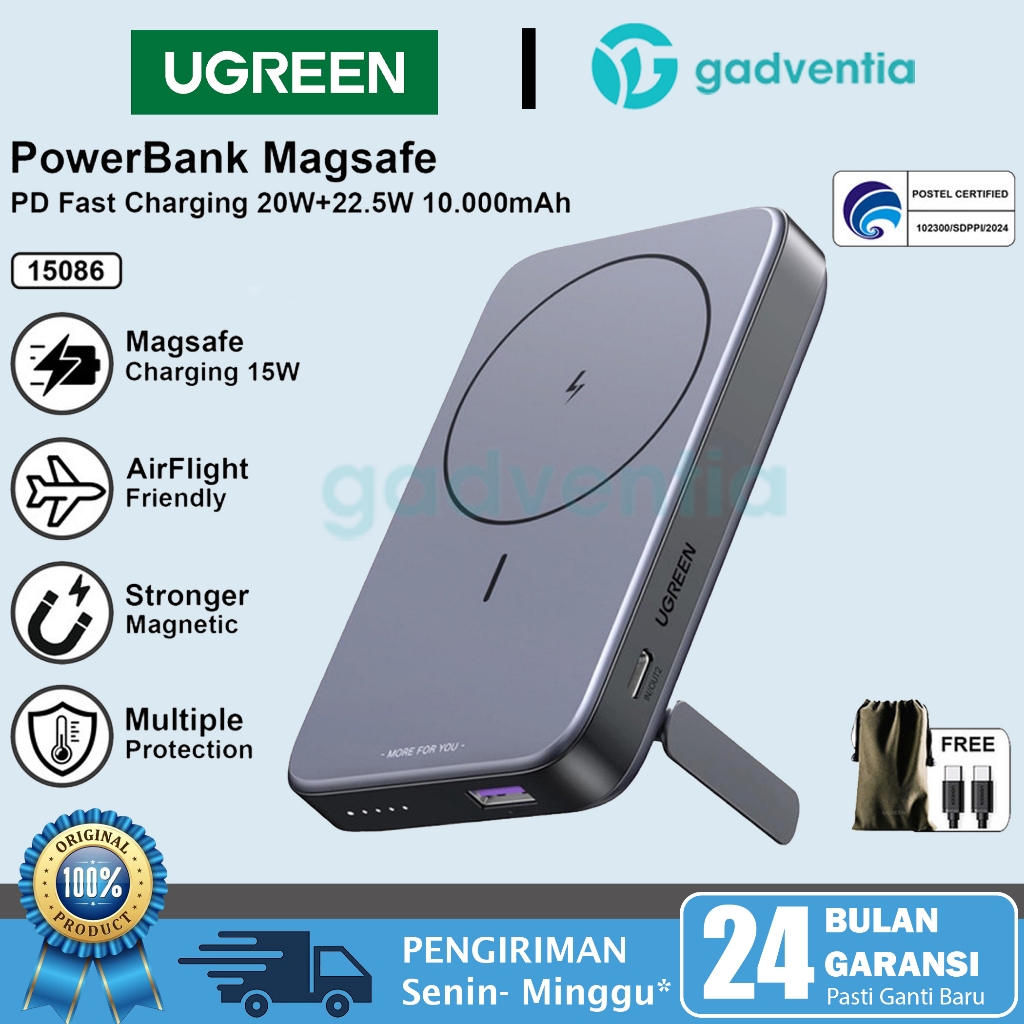 Jual UGREEN Power Bank Magsafe Wireless Powerbank PD Fast Charging 20W ...