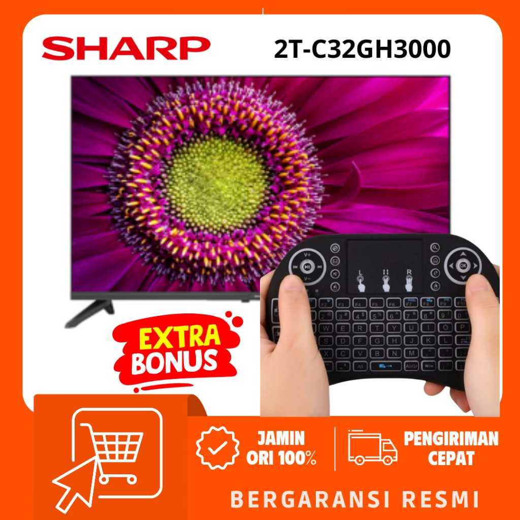 Jual SHARP Smart Google TV LED 32 Inch HD-Ready Digital DVB-T2 Chromecast 2T-C32GH3000i BONUS ...
