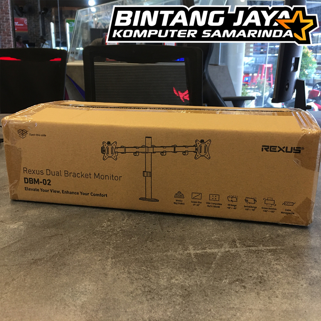 Jual Rexus Monitor Arm Bracket DBM-02 DUAL ARM VESA | Shopee Indonesia