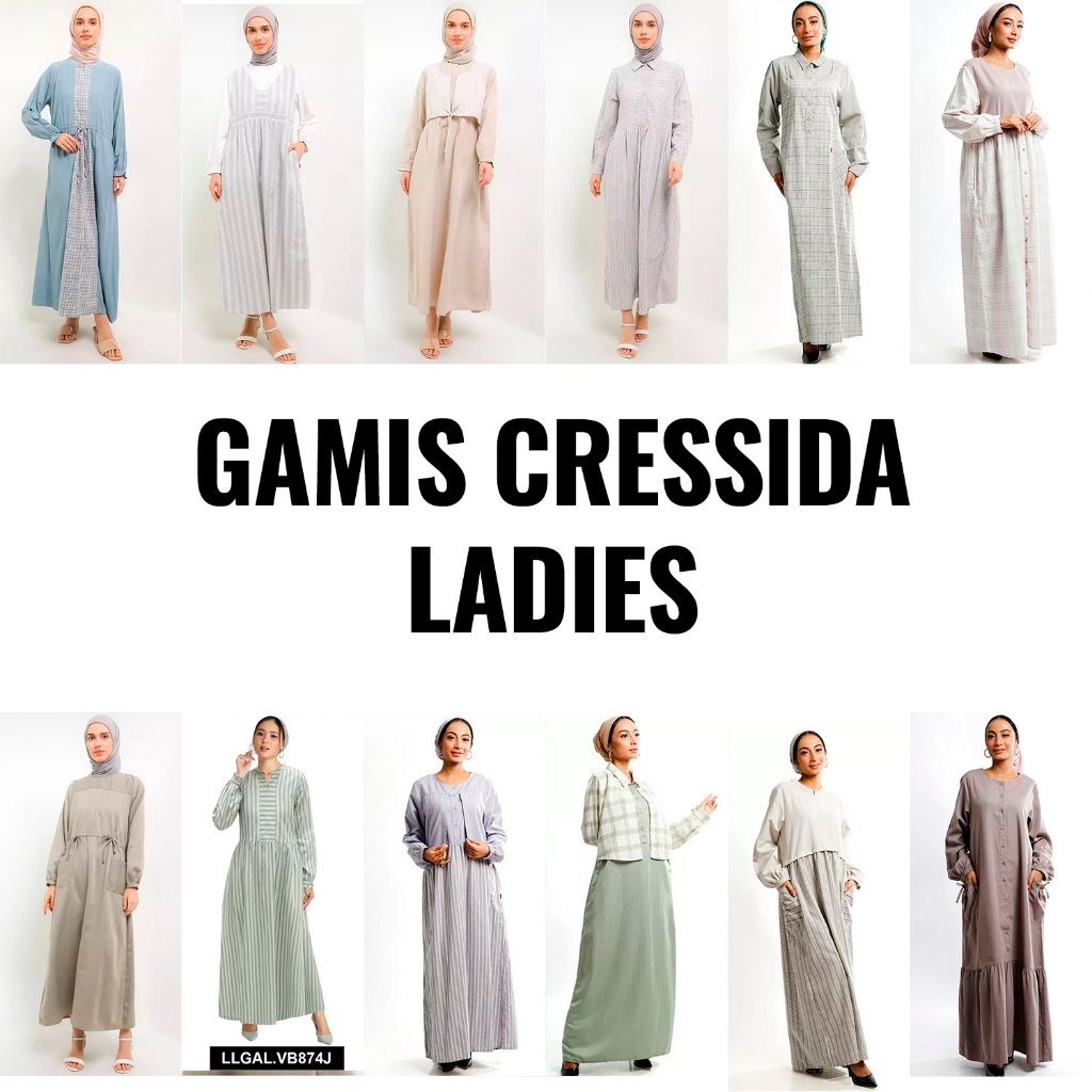 Jual CRESSIDA LADIES GAMIS WANITA LONG DRESS MAXI DRESS BAJU MUSLIM ...