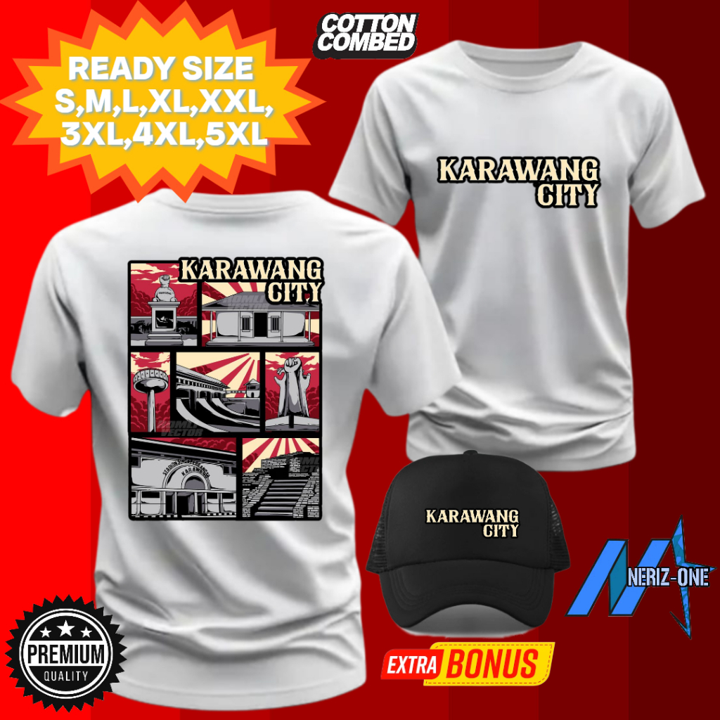 Jual KAOS DESAIN SABLON DAERAH KARAWANG CITY KEREN TERBARU SIMPLE BAHAN ...