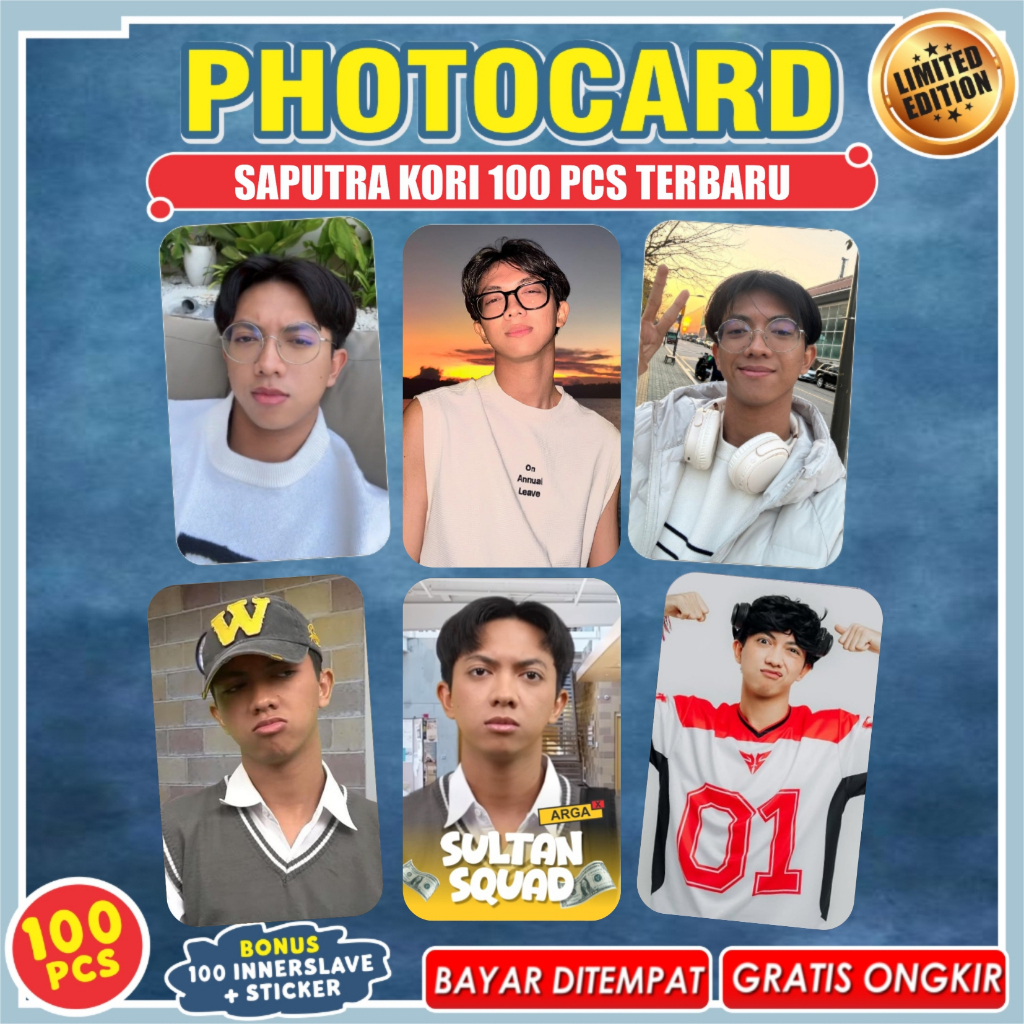 Jual Photocard Sultan Squad Saputra Kori 100 pcs bonus innerslave bisa ...