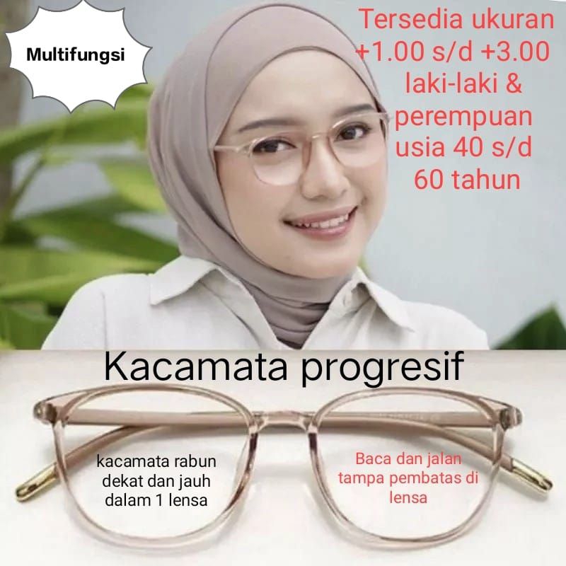 Jual Kacamata plus progresif(baca dan jalan) laki-laki dan perempuan ...