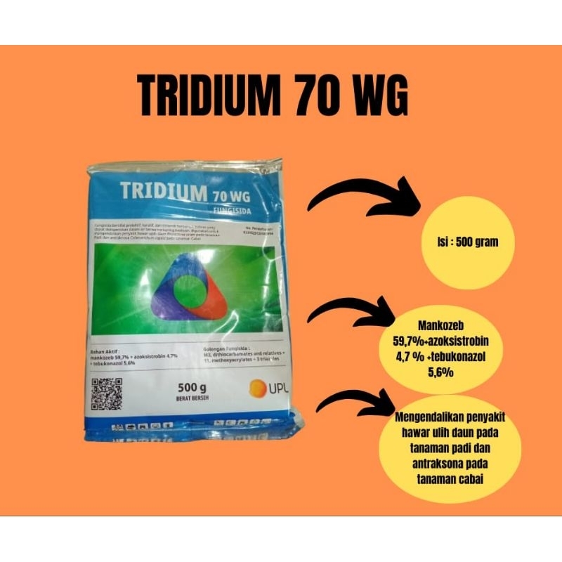 Jual FUNGISIDA TRIDIUM 70 WG DENGAN TIGA BAHAN AKTIF 500 GRAM | Shopee ...