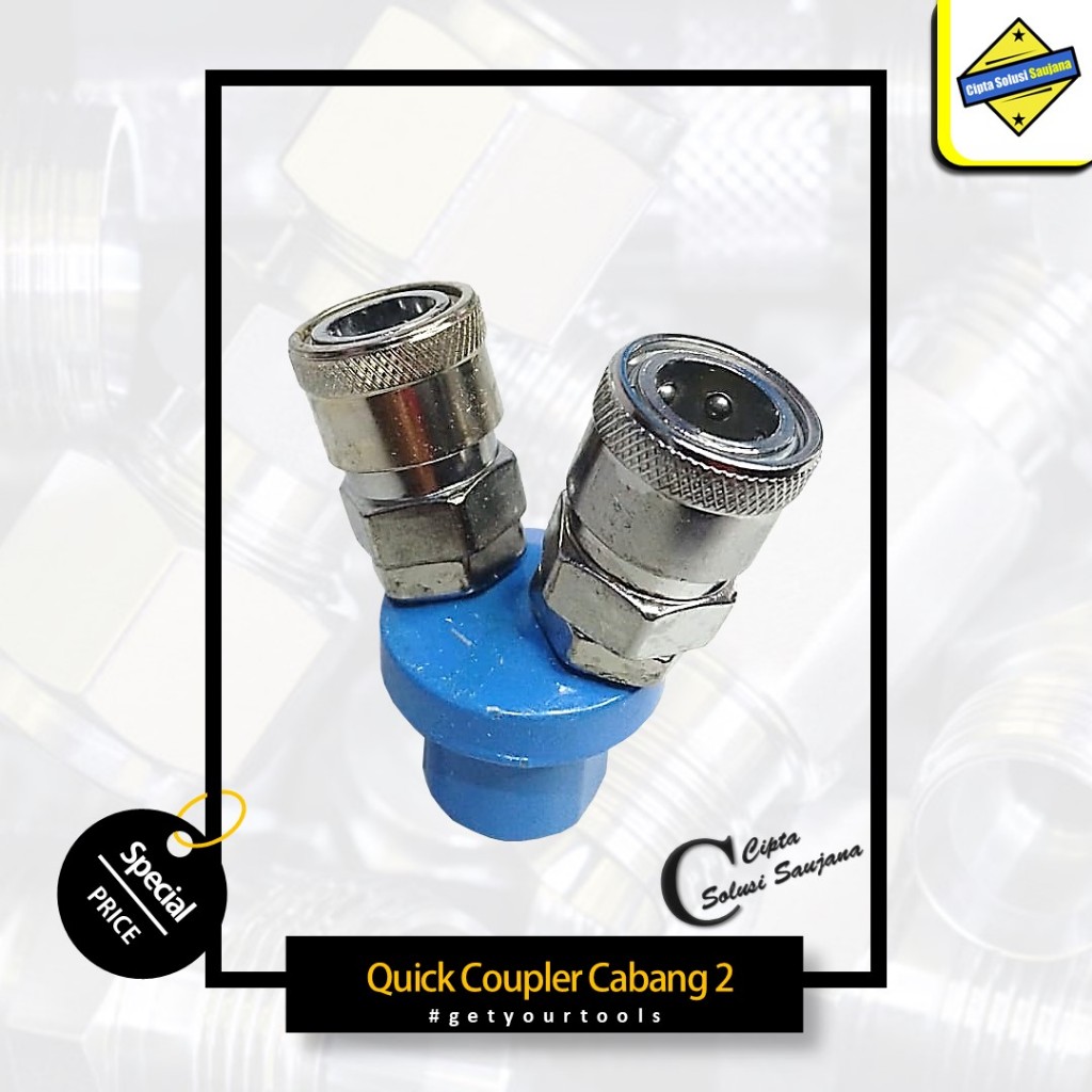 Jual QUICK COUPLER KOMPRESOR CABANG 2 SM 20 CUK KOPLER KOPLING LUBANG 2 ...