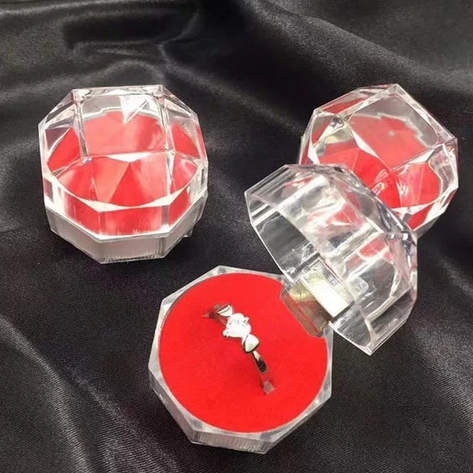 Jual Tempat/wadah/Box cincin Mika Kristal Tempat Kotak Perhiasan ...