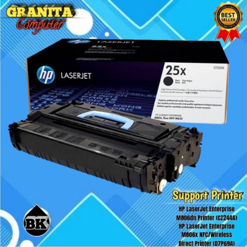 Jual Toner HP 25X Black CF325X Original HP LaserJet Enterprise M806dn ...