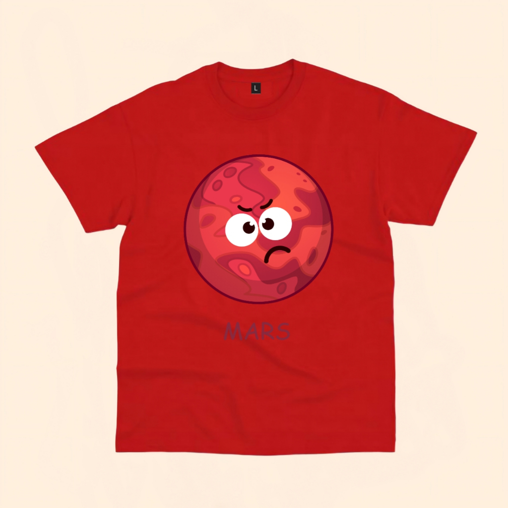 Jual Baju kaos anak planet mars solar system free custom nama | Shopee ...