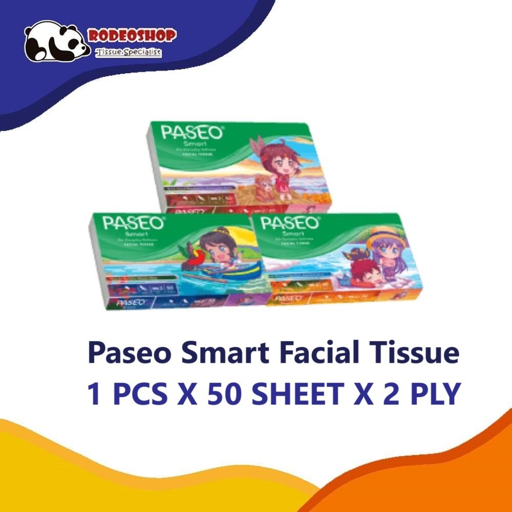 Jual Paseo Smart Facial Tissue 50 Sheet x 2 Ply | Shopee Indonesia