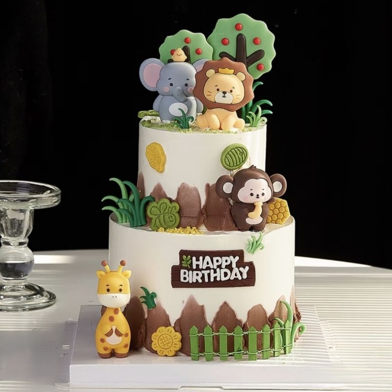 Jual Topper Kue Safari/Zoo/Hiasan Ulang Tahun/Birthday Animal Jungle ...