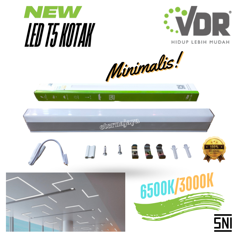 Jual VDR Lampu TL LED T5 Kotak Neon Tube Light 5w 10w 15w 20w 30cm 60cm ...