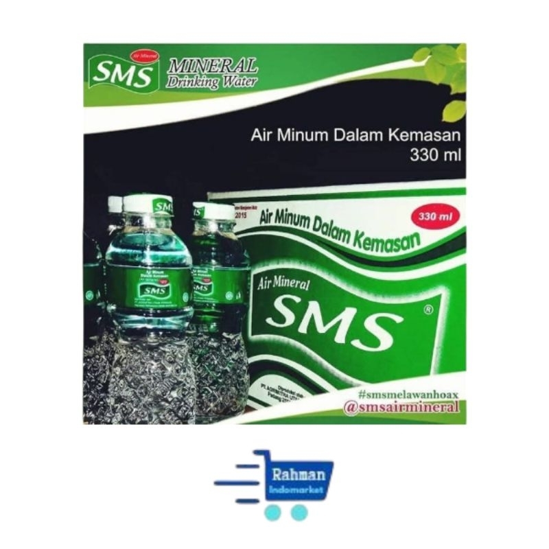 Jual SMS air mineral kemasan botol 330ml 1 dus isi 24 pcs | Shopee ...