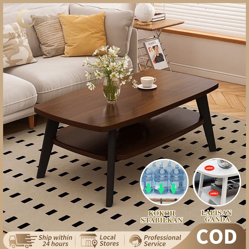 Jual COD Meja Tamu Kayu 2 Tingkat Coffee Table Meja Kamar Minimalis Tea ...