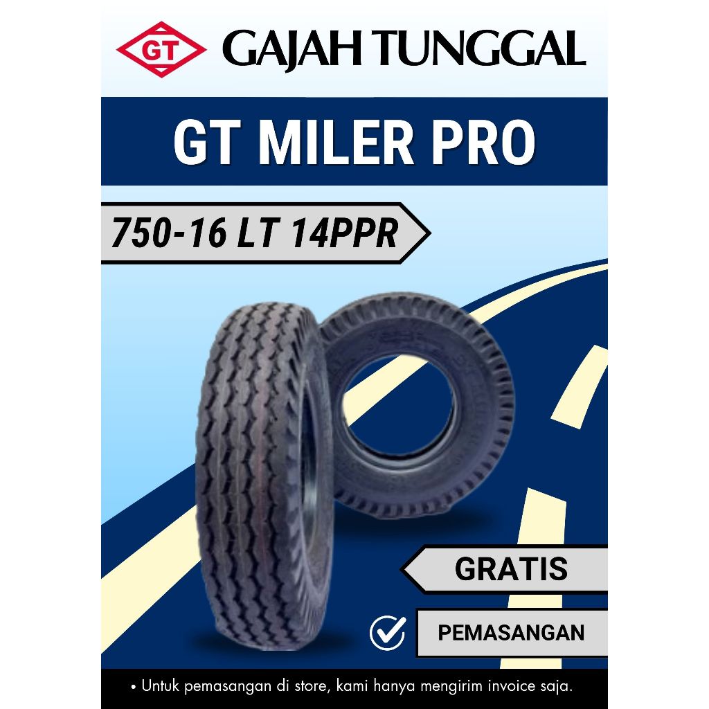 Jual Ban mobil GT Super 7.50-16 14pr LT MILLER PRO (bias tire), Gajah Tunggal 750-16, 75016, 750 ...