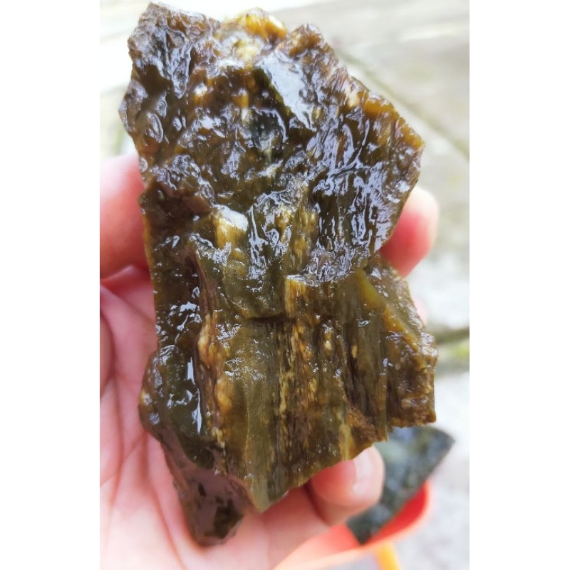 Jual 1 KG - Paket Batu POSIL Kayu warna Coklat Hijau - Bongkahan ...