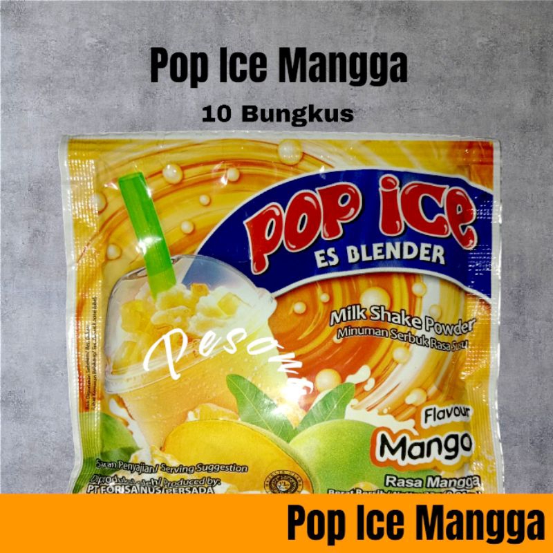 Jual Pop Ice Mangga 1 Renceng 10 Bungkus Pop Ice Manggo Es Buah Es ...