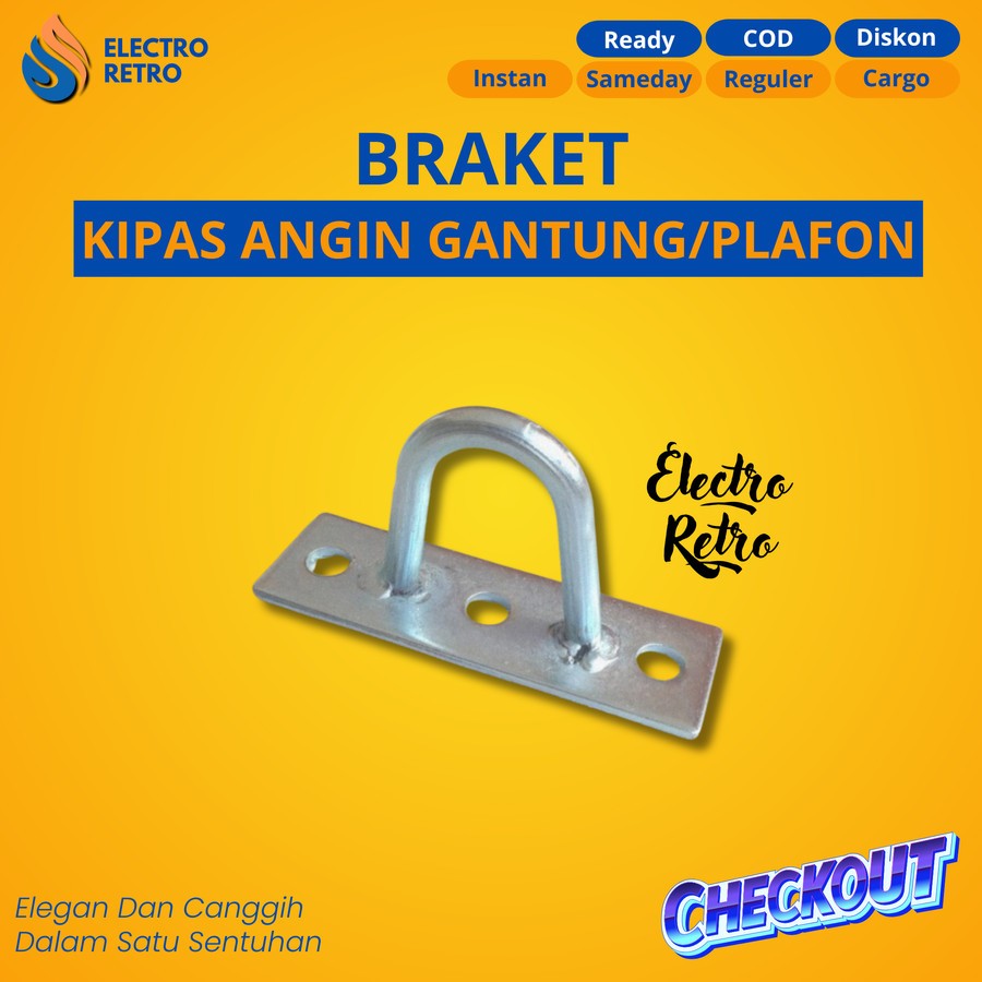 Jual BRAKET KIPAS ANGIN GANTUNG BESI KUAT BRACKET CEILING FAN HOOK ...