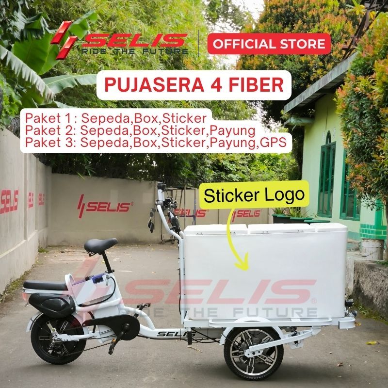 Jual SELIS - Gerobak Listrik Pujasera 4 Fiber ( Gerobak Sepeda Listrik ...