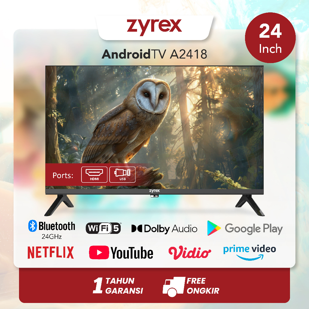 Jual ZYREX SMART TV A2418 ANDROID OS 24 INCH GARANSI RESMI 1 TAHUN | Shopee Indonesia