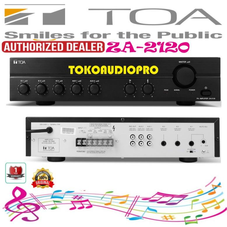 Jual Toa ZA2120 PA System Power Amplifier Masjid Toa ZA2120 Mixer ...
