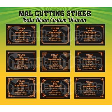 Jual Stiker cutting Mal Batu Nisan Custom Ukuran | Shopee Indonesia
