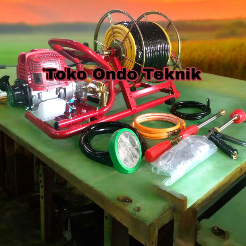 Jual Mesin Sprayer Portable 2-Tak Komplit Selang 100 Meter Siap Pakai ...