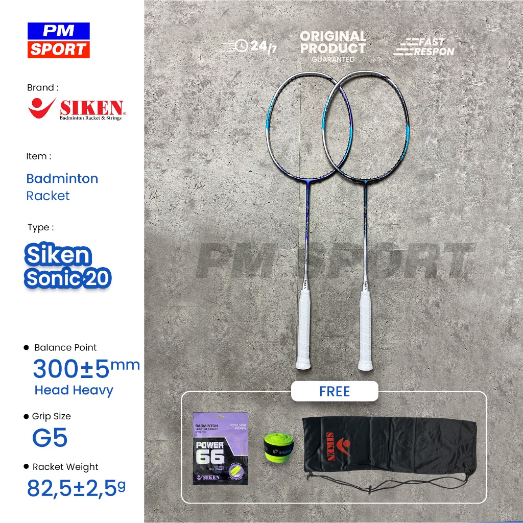 Jual RAKET BADMINTON / BULUTANGKIS SIKEN SONIC 20 NEW 2025 ORIGINAL ...