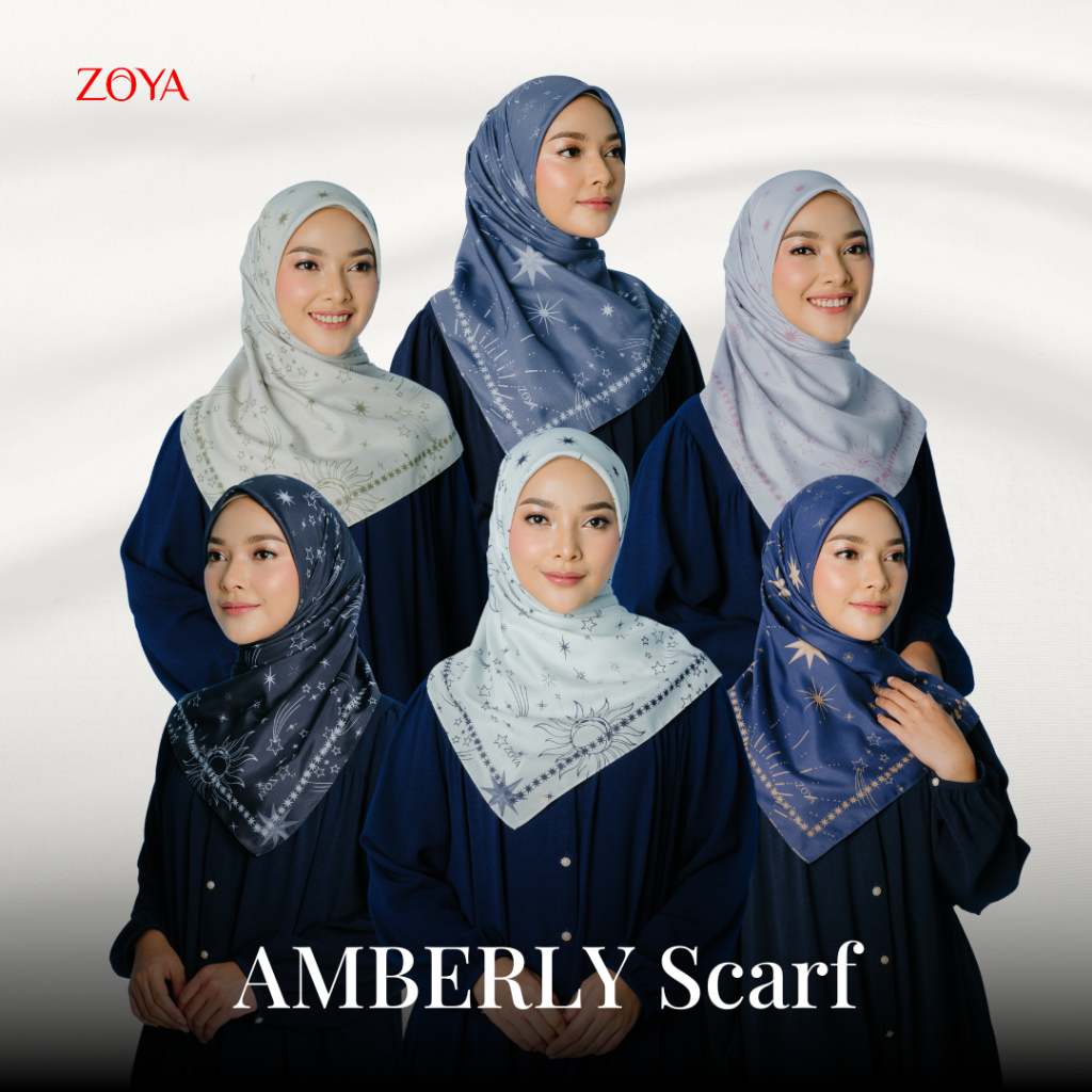 Jual Zoya AMBERLY Scarf - Kerudung Hijab Segiempat Motif With Pouch ...