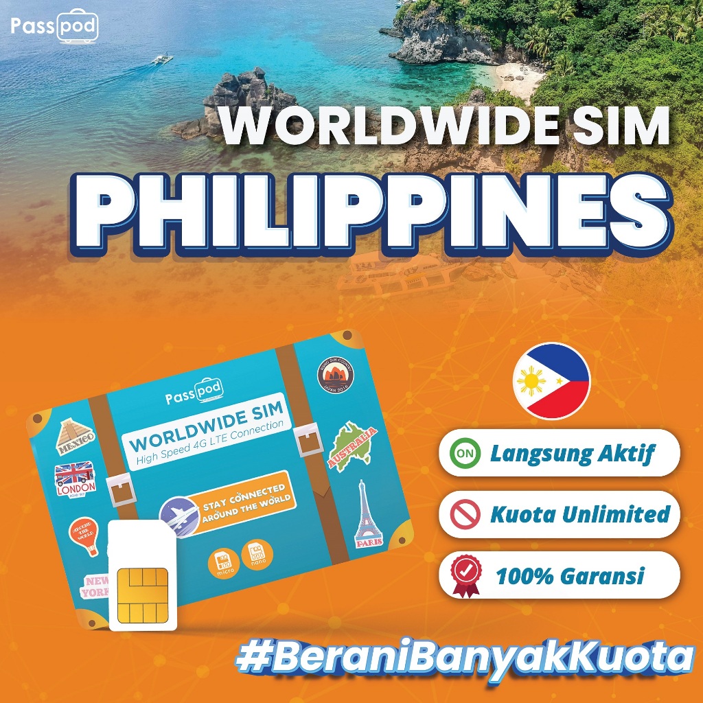 Jual PASSPOD SIM Card Filipina/Philippines Paket Data Luar Negeri 10 ...