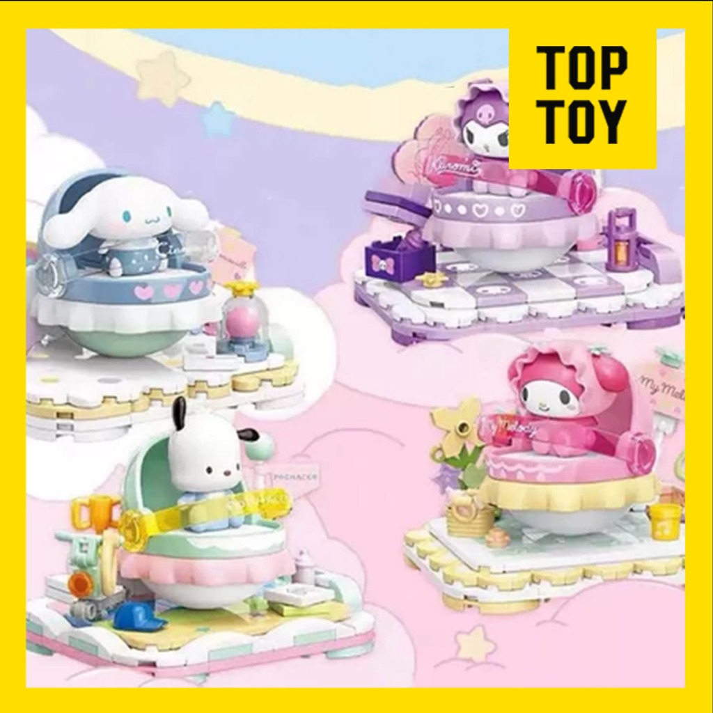 Jual TOP TOY - Sanrio Charaters Shaky Bed Series Building Blocks ...