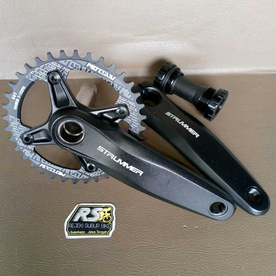 Jual Crank hollowtech 2 HT II 36T 38T 170MM single Chainring HT2 hollowtech II dengan BB narrow ...
