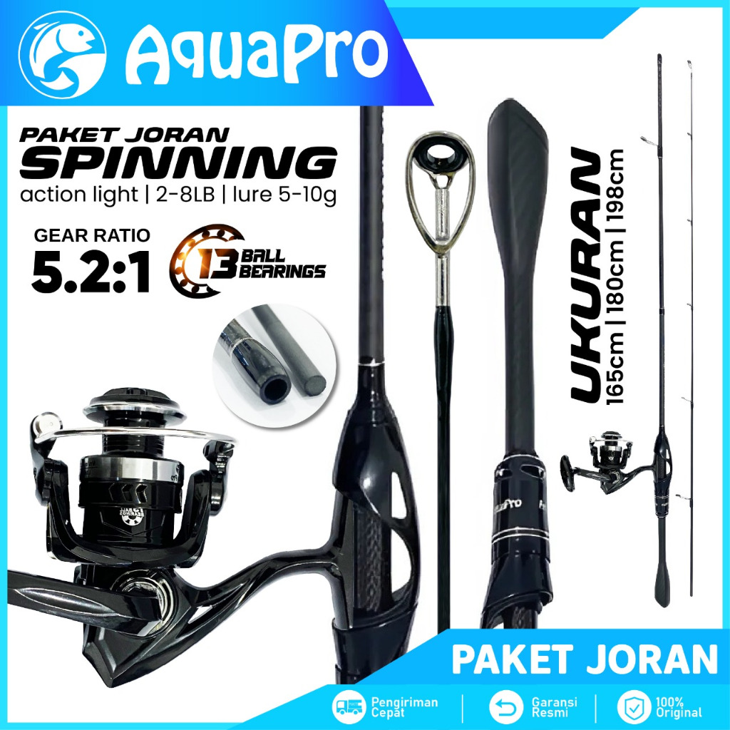 Jual 1 Set Joran Pancing Spinning & Casting 1.65M 1.80M Gagang Karbon Joran Casting Dengan Reel ...